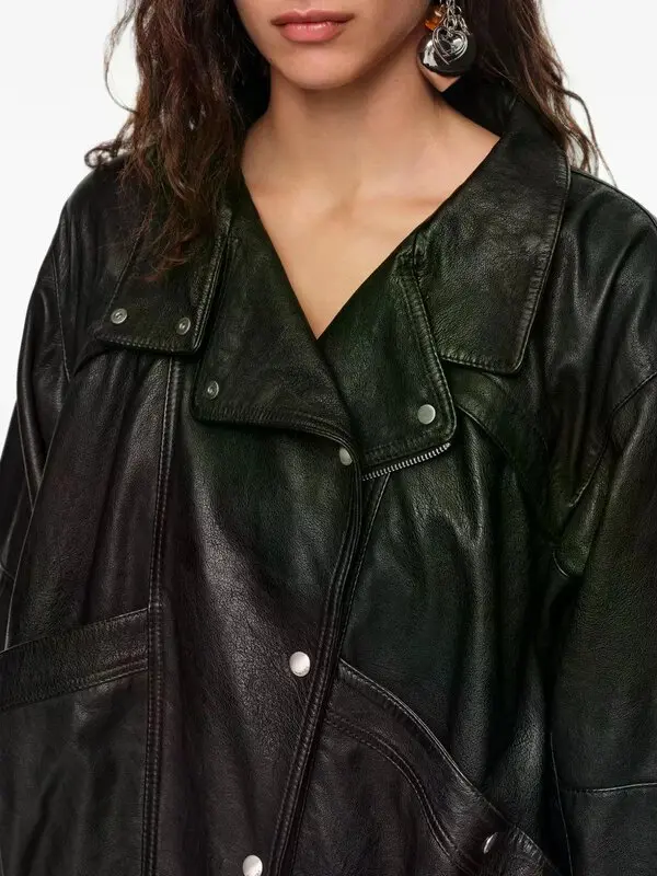 Bimba Y Lola Leather Jacket With Volume