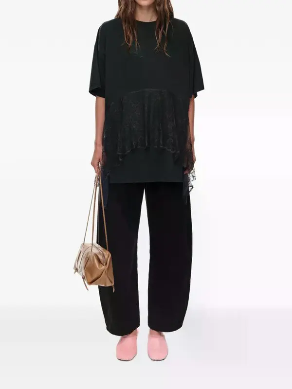 Bimba Y Lola Wash Lace Ruffle T-shirt
