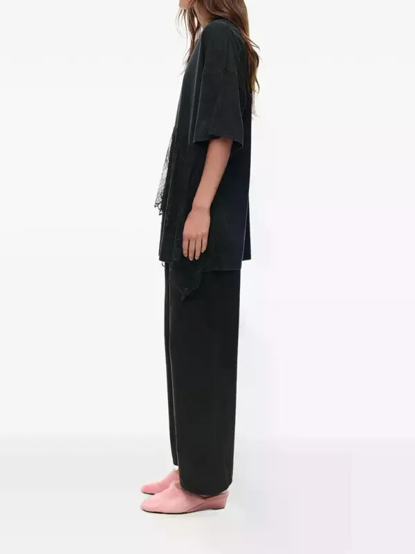 Bimba Y Lola Wash Lace Ruffle T-shirt