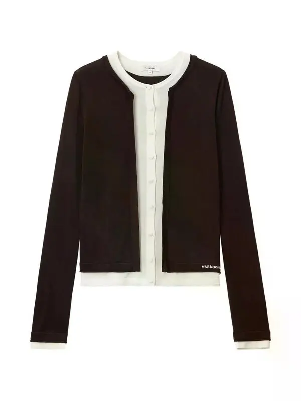 MARKGONG Layered Logo-print Cardigan