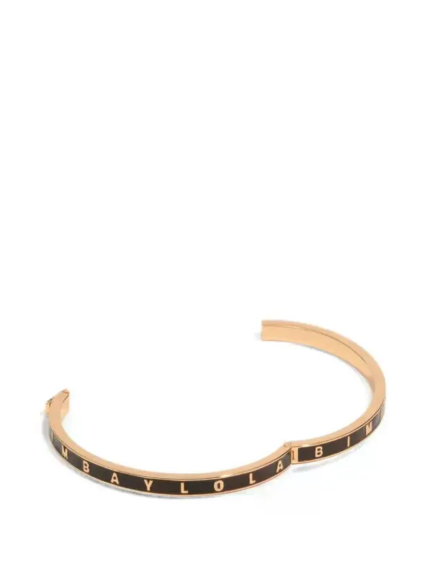 Bimba Y Lola Brown Rigid Logo Bracelet