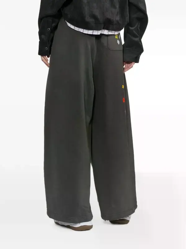 Mihara Yasuhiro Price-tag Sticker Printed Wide Sweat Pants