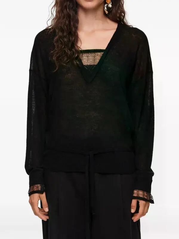 Bimba Y Lola Wool Sweater With V-neck
