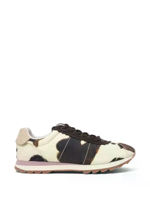 Bimba Y Lola Retro Ballet Flats With Pony-print - Neutrals