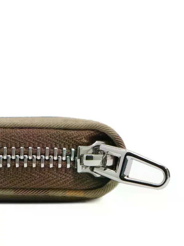 Bimba Y Lola Medium Khaki And Garnet Tartan Jacquard Wallet
