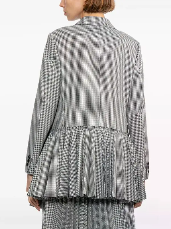 Comme Des Garçons Pleated Check Coat