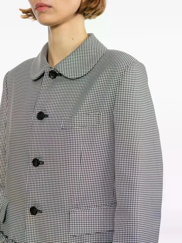 Comme Des Garçons Pleated Check Coat
