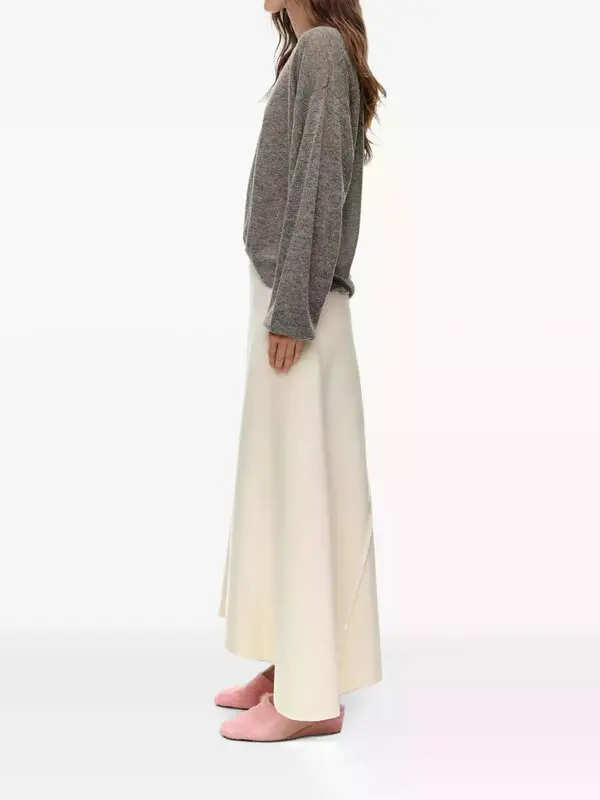 Bimba Y Lola Double-sided Wool Skirt A-line, Ivory