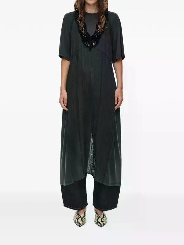Bimba Y Lola Washed Dress With Lace Bodice