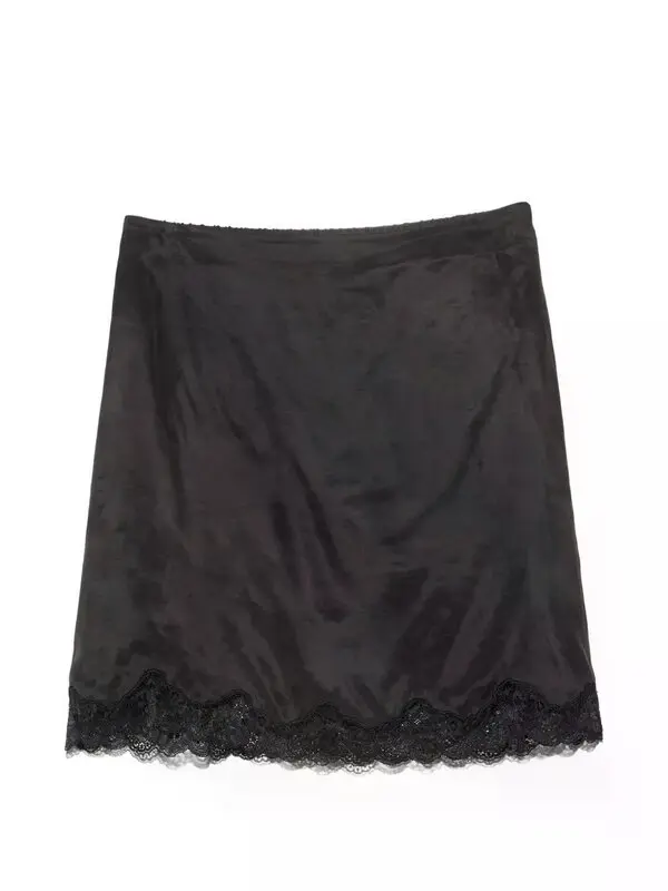 Bimba Y Lola Washed Lace Miniskirt