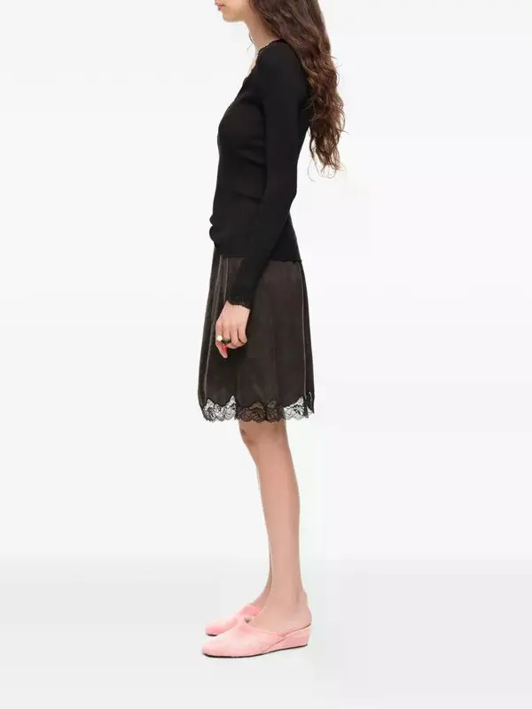 Bimba Y Lola Washed Lace Miniskirt