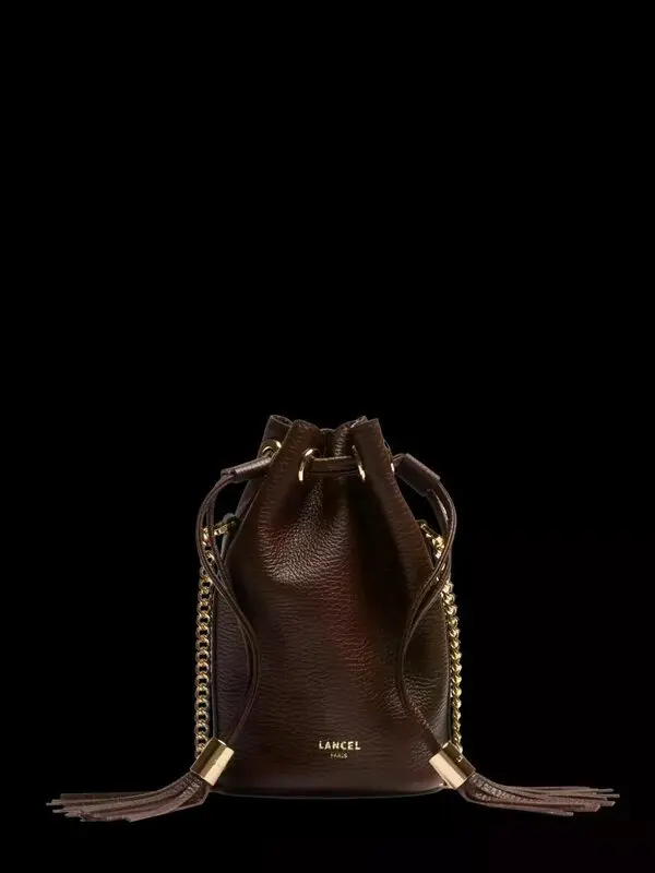 LANCEL Chain-link Bucket Bag - Brown