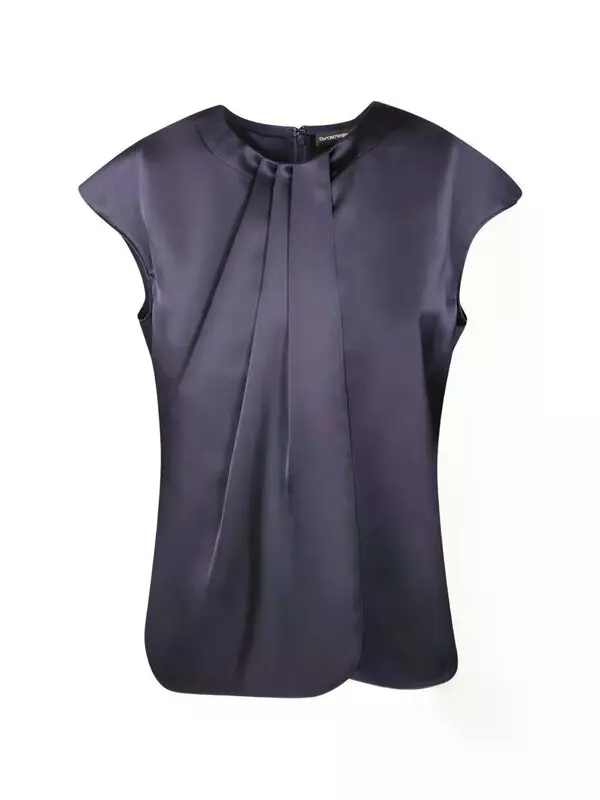 Emporio Armani Pleated Satin Top