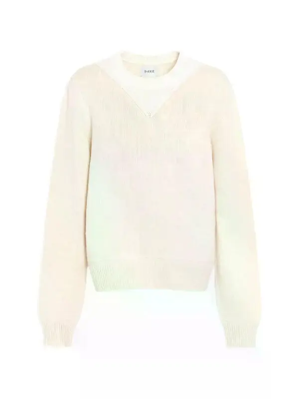 BARRIE Topstitched Cashmere Sweater