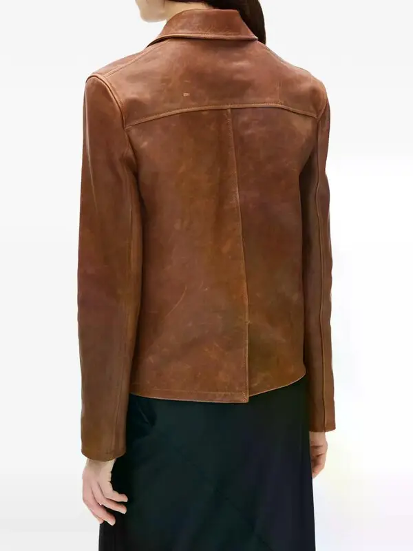 ANN DEMEULEMEESTER Grained Calf Leather Jacket