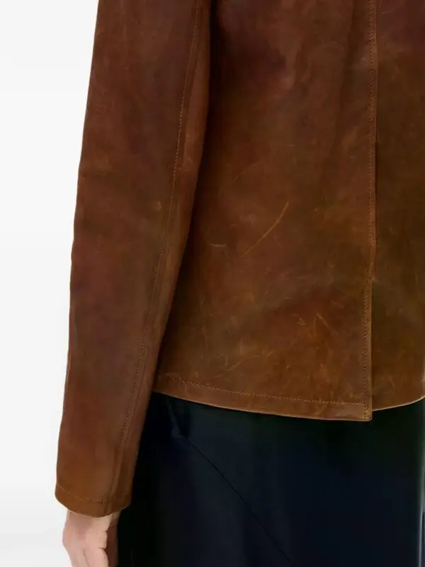 ANN DEMEULEMEESTER Grained Calf Leather Jacket