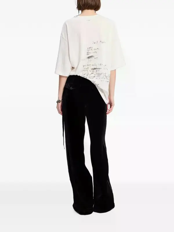 ANN DEMEULEMEESTER Slogan-print Jersey T-shirt