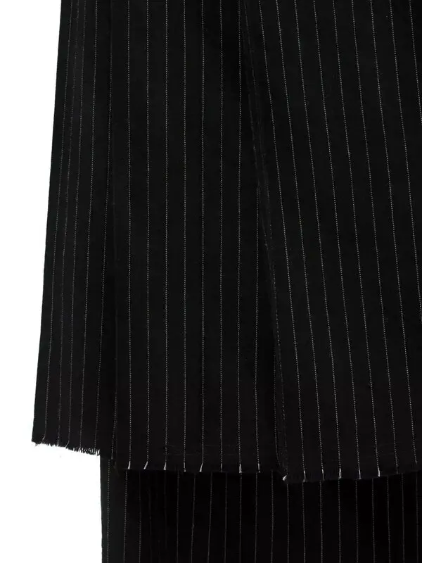 ANN DEMEULEMEESTER Marke Chalk-stripe Layered Trousers