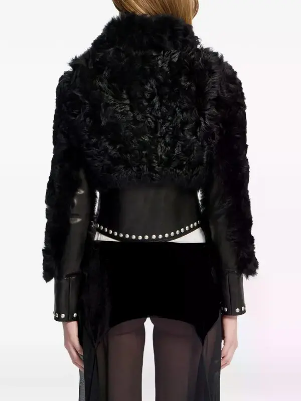 ANN DEMEULEMEESTER Stud-embellished Shearling Jacket