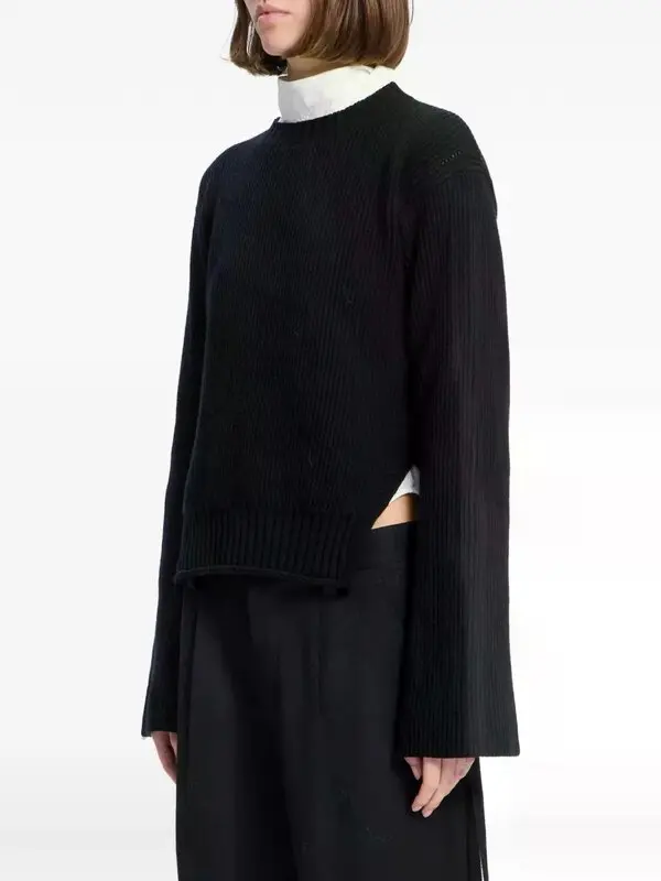 ANN DEMEULEMEESTER Cashmere Ribbed-knit Sweater
