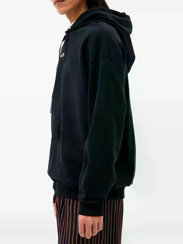 ANN DEMEULEMEESTER Bardi Logo-embroidered Drawstring Hoodie