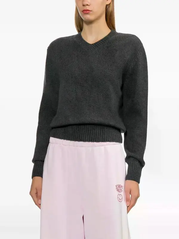 A.p.c. Ribbed-trim V-neck Jumper