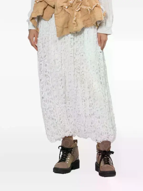 Comme Des Garçons Cutwork Cropped Trousers