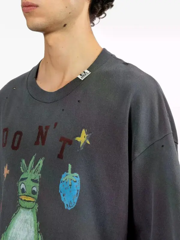 Mihara Yasuhiro Distressed Graphic-print T-shirt