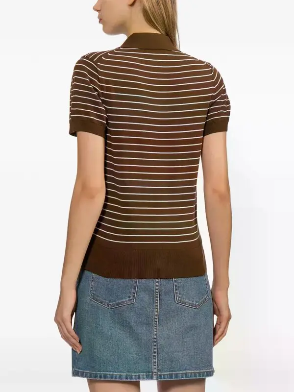 A.p.c. Striped Short-sleeve Polo Shirt