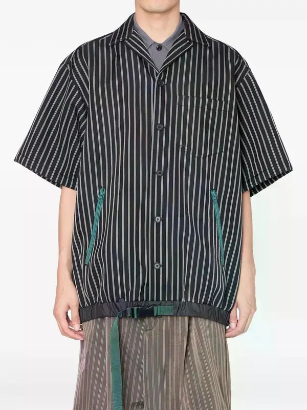 Kolor Buckle Striped Shirt