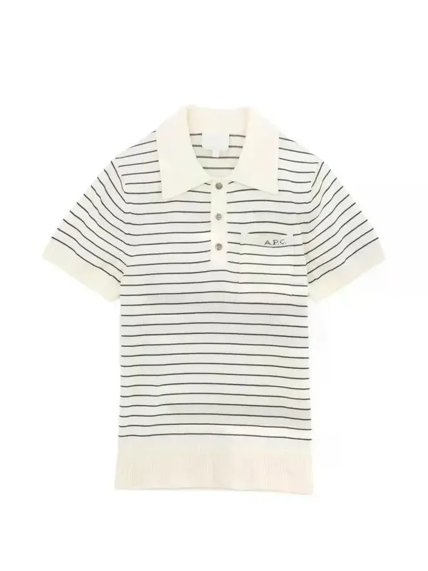 A.p.c. Striped Short-sleeve Polo Shirt