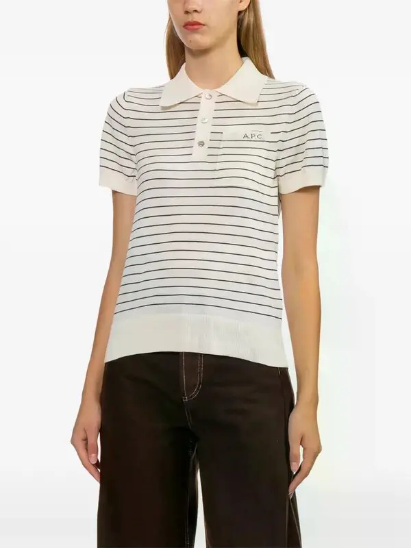 A.p.c. Striped Short-sleeve Polo Shirt