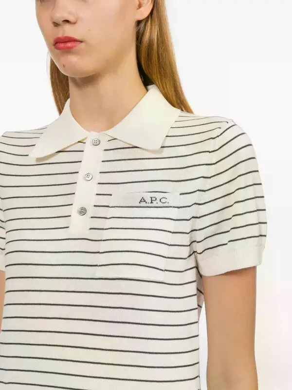 A.p.c. Striped Short-sleeve Polo Shirt