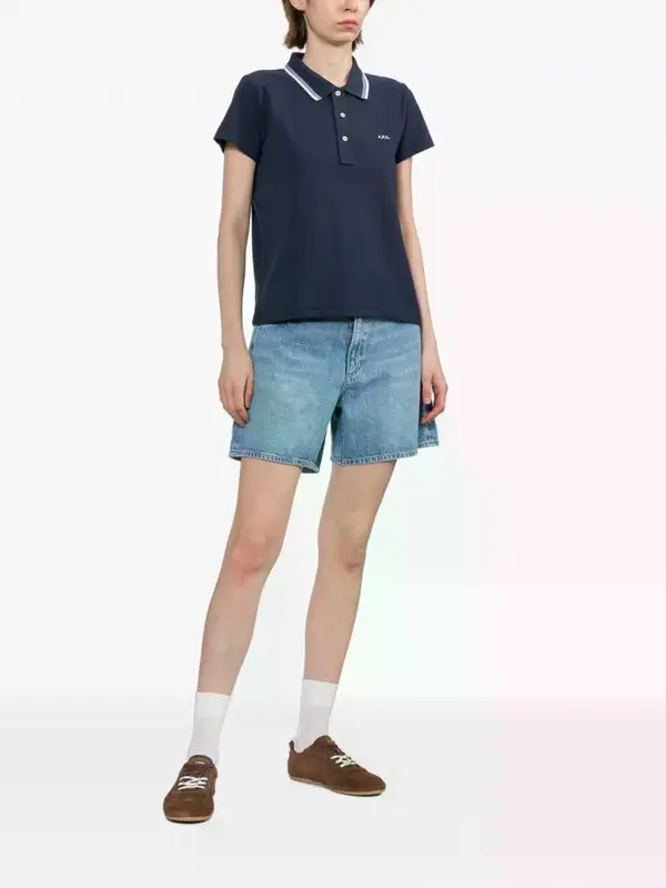 A.p.c. Logo-embroidered Polo Shirt