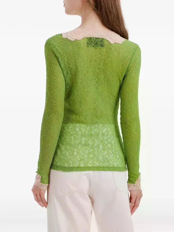 Valentino Garavani Lace-trim Button-up Cardigan