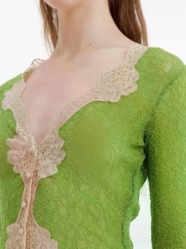 Valentino Garavani Lace-trim Button-up Cardigan