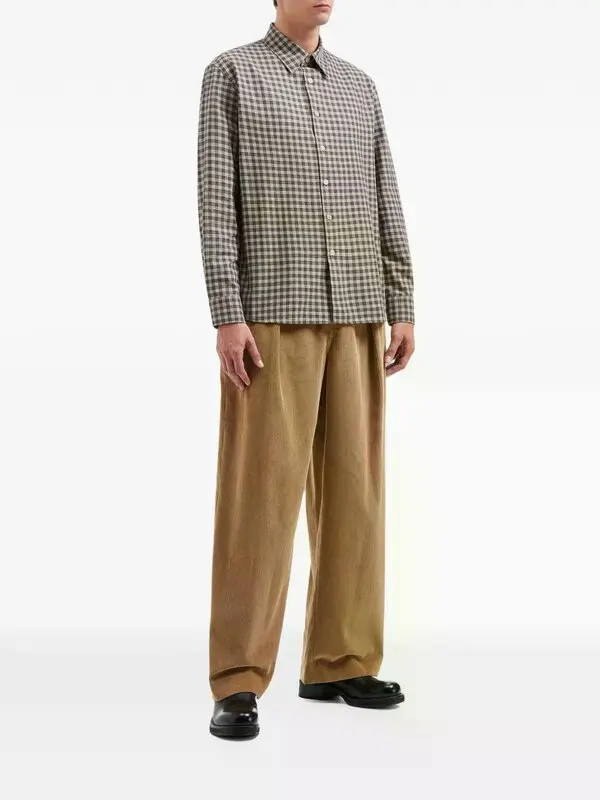 SUNFLOWER Check-pattern Cotton Shirt
