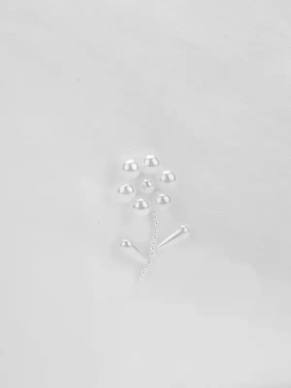 Simone Rocha Pearl-embellished Ruffled Clutch Bag