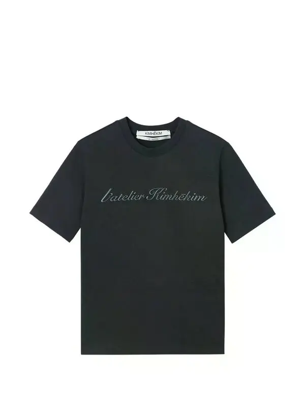 KIMHEKIM Logo-print Faux-pearl T-shirt