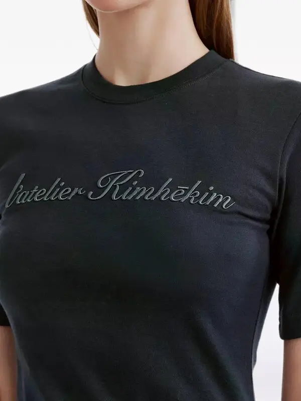 KIMHEKIM Logo-print Faux-pearl T-shirt