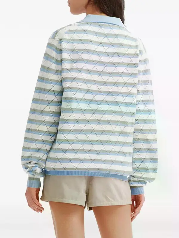 We11Done Argyle Striped Sweater