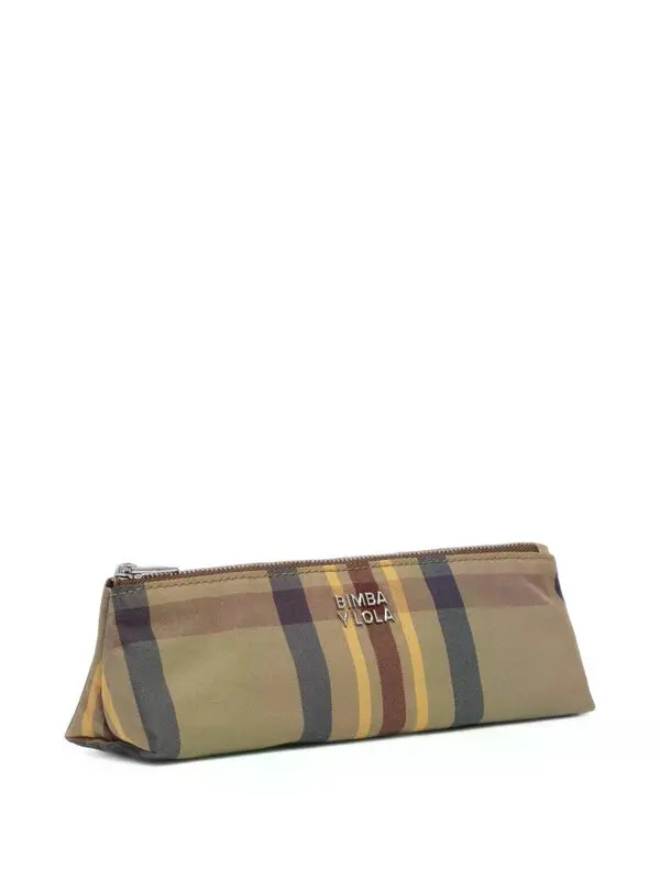 Bimba Y Lola Khaki And Garnet Tartan Jacquard Case