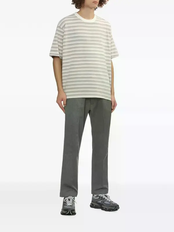 SEQUEL Striped Logo-print T-shirt