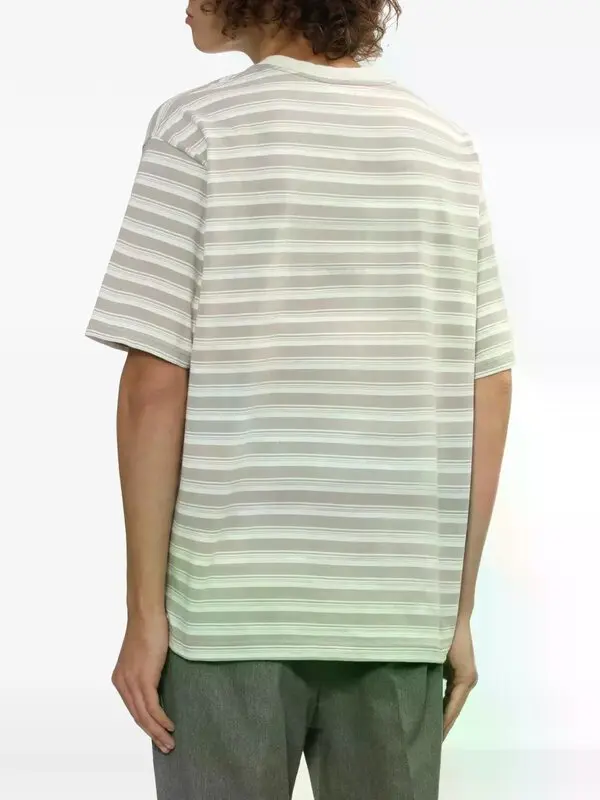 SEQUEL Striped Logo-print T-shirt