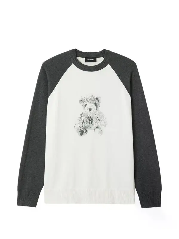 We11Done Graphic Raglan-sleeve Sweater