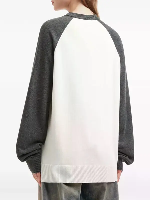 We11Done Graphic Raglan-sleeve Sweater