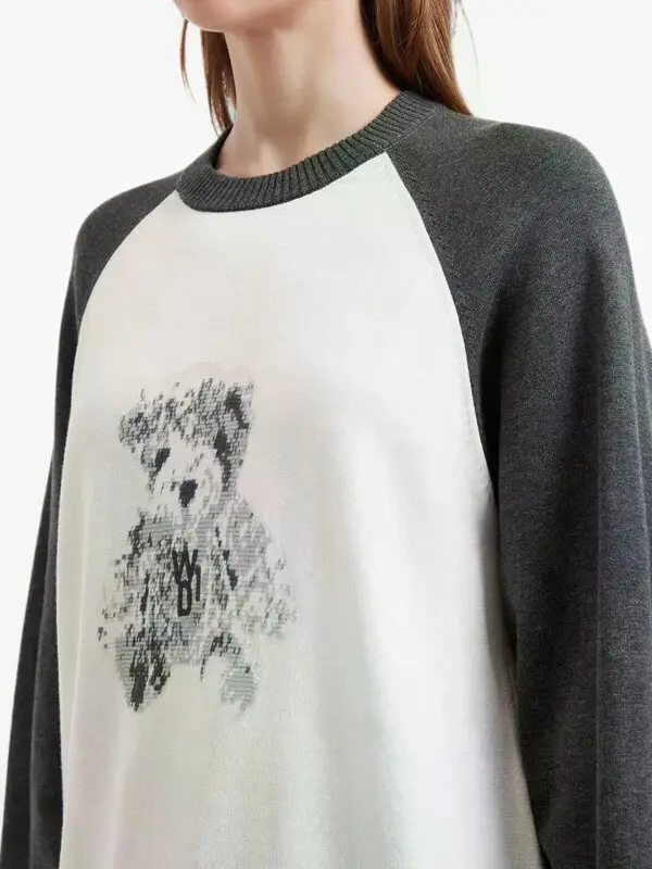 We11Done Graphic Raglan-sleeve Sweater
