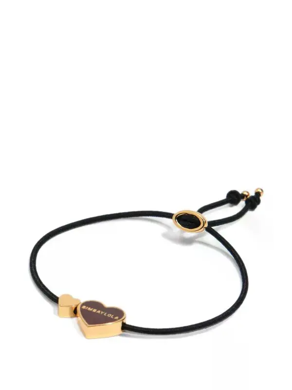 Bimba Y Lola Elastic Bracelet With Heart Logo, Black