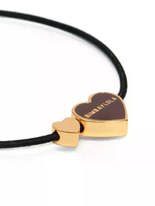 Bimba Y Lola Elastic Bracelet With Heart Logo, Black