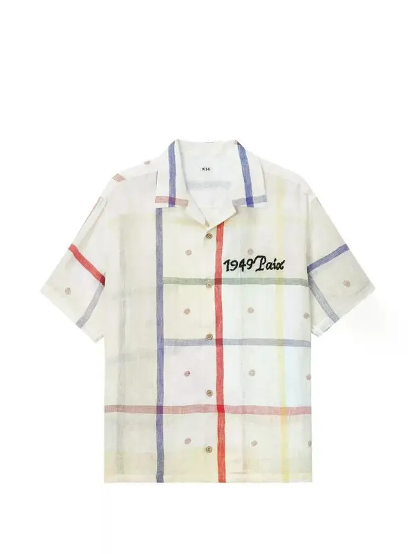 KHOKI Check-print Embroidered Shirt